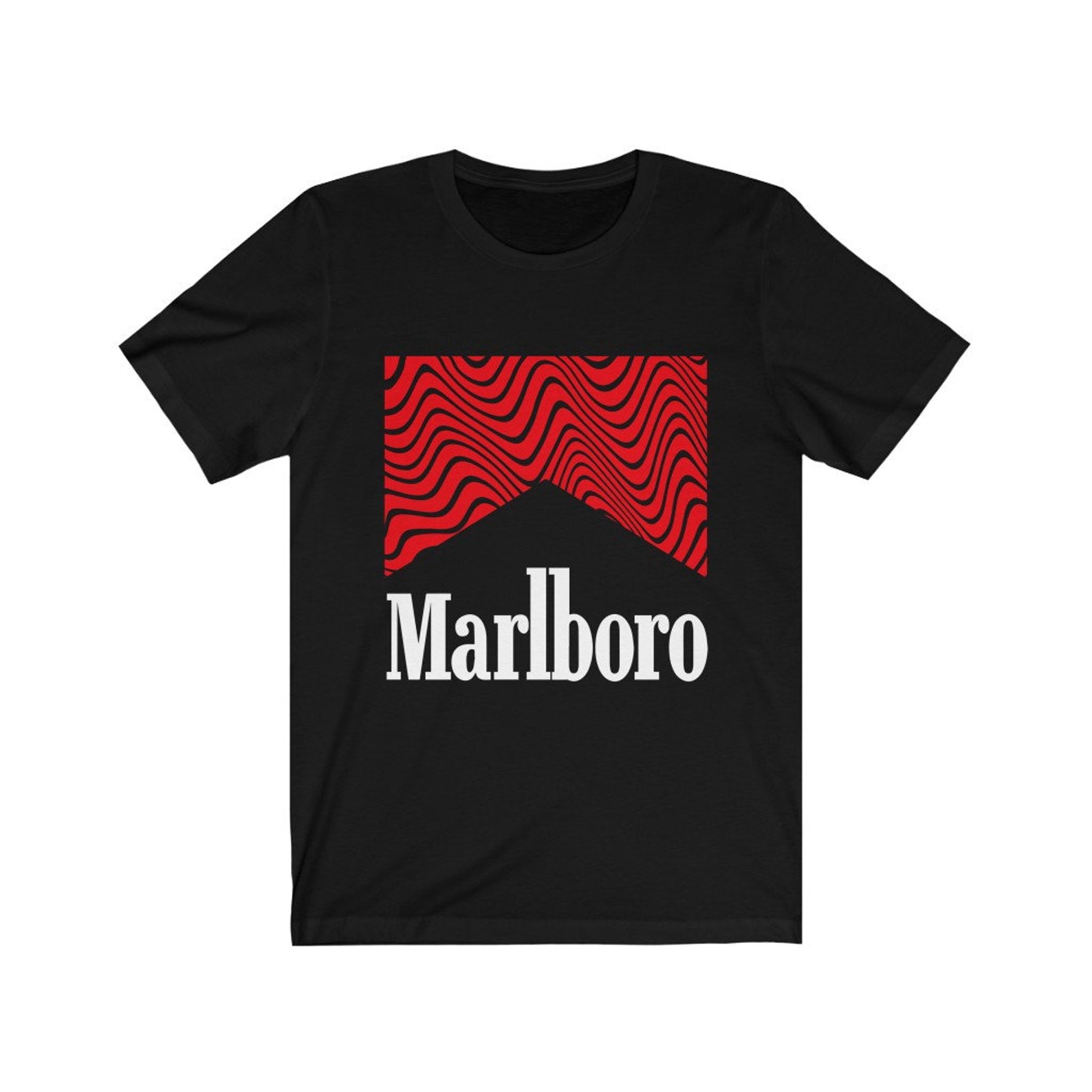 Marlboro T-Shirt Marlboro Wave Shirt Marlboro Red Tee | Etsy