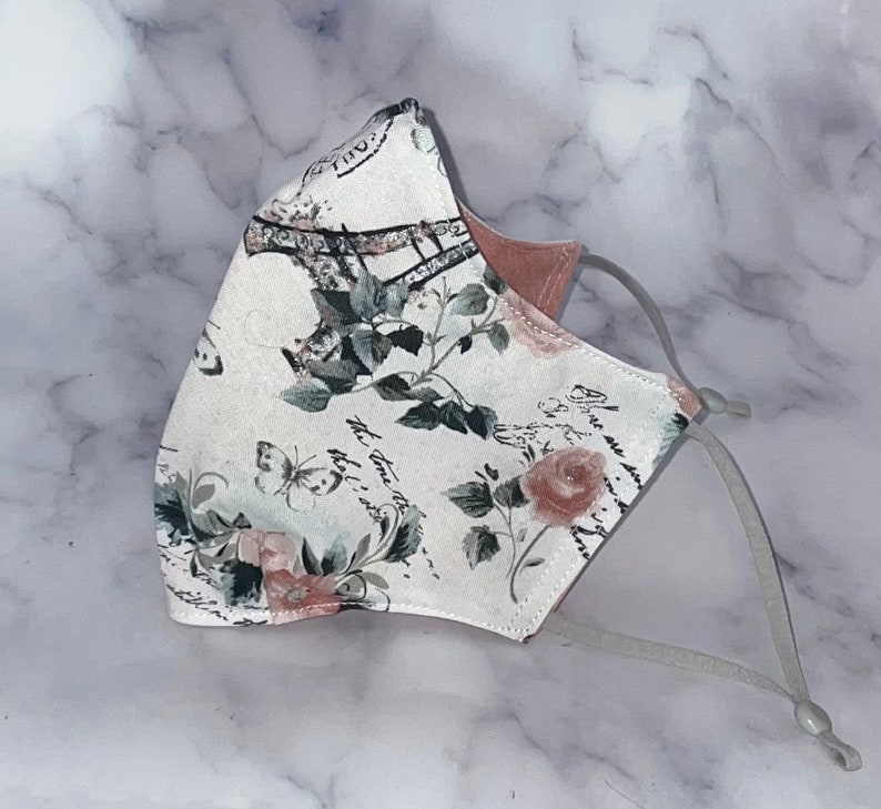 Paris Letter Eiffel Tower Face Mask Women's Face Mask | Etsy