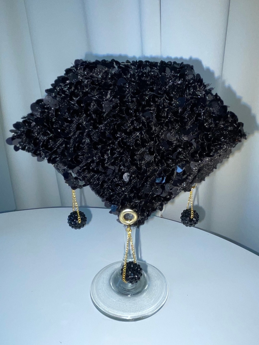 Black Sequins Cup Cover for Anti Spiking | Reusable Drink Acessory for ...