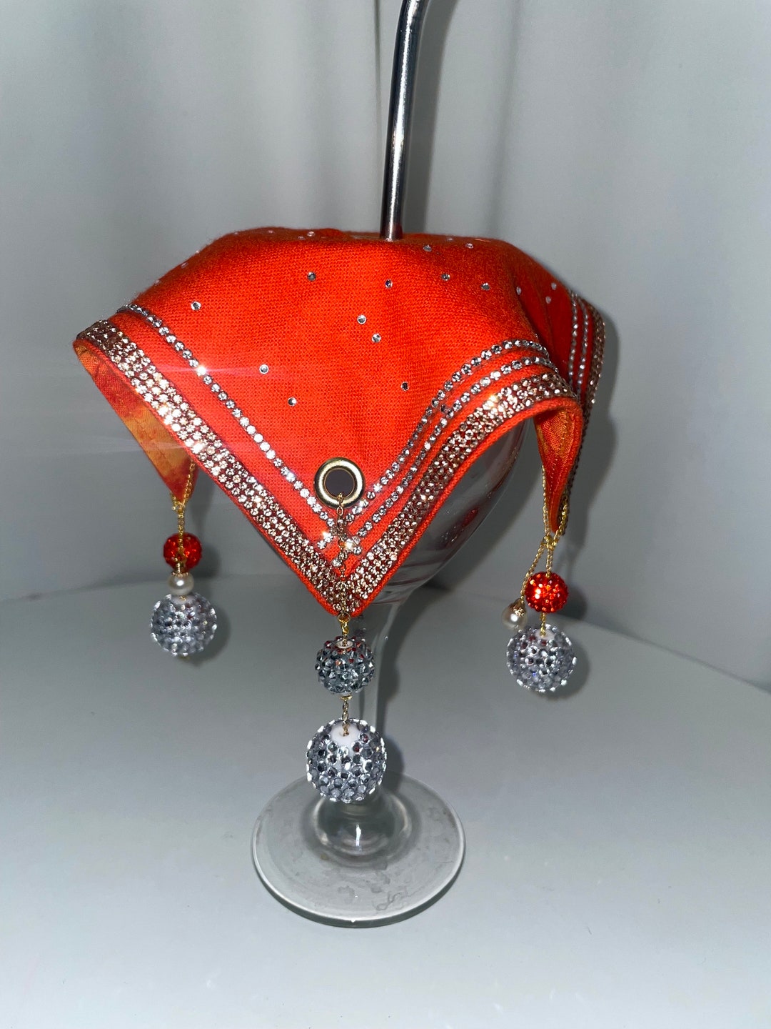 NEW Orange and Bling Drink Protector for Women | Luxe Elegance for Your ...