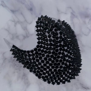 Black All Spiked Face Mask | Clear PC | Nose & Mouth Cover | Unisex ...