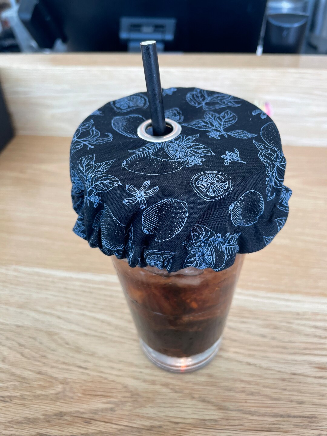 Lemon Zest Cup Cover | Black Drink Protector for Chefs, Cooks - Etsy