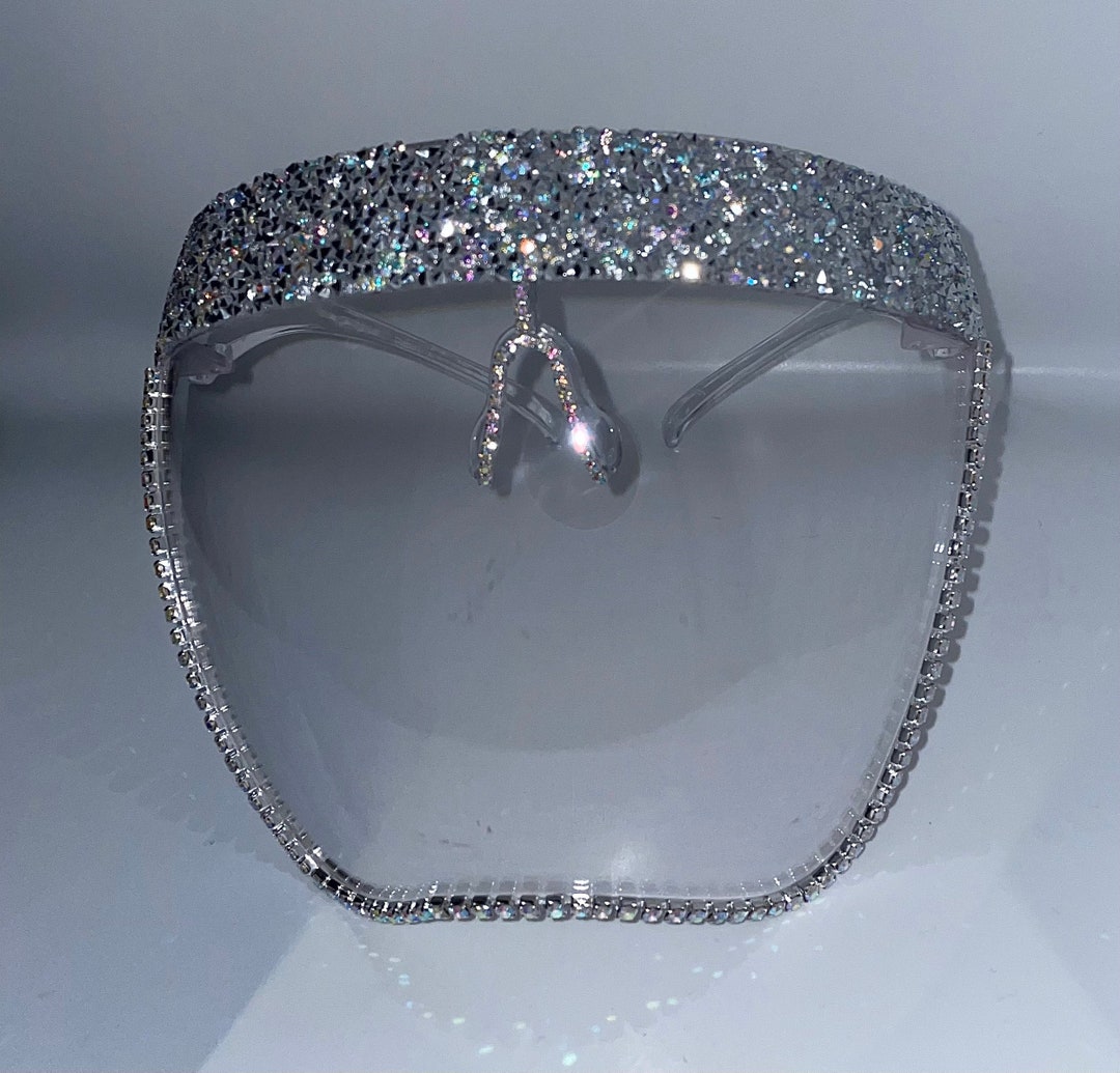 Extreme Bling Face Shield | Pretty Face Shield Weddings and Events ...
