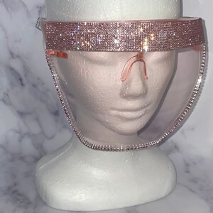 The Pink on Pink Band of Bling Face Shield | Tinted | Bedazzled With ...