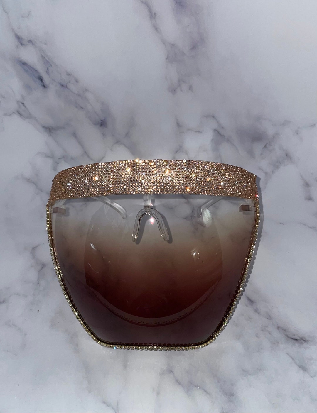 Face Shield | Brown Ombre | Tint | Oversized Goggles | Prom Mask ...