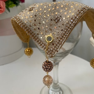 Glass Cover | Gold Sparkly Design | Straw Hole for Easy Sipping | Anti ...