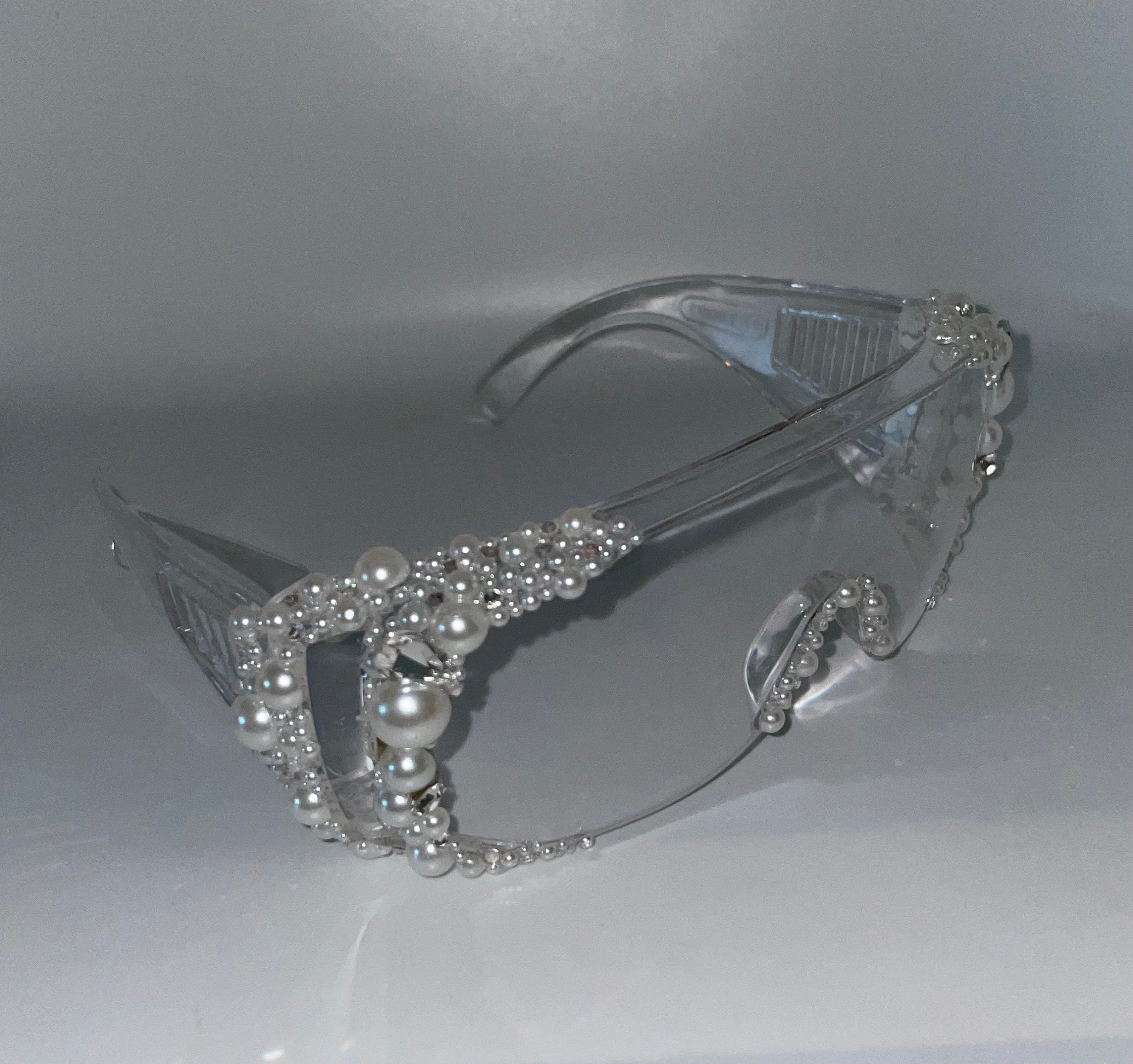 Pearl Rhinestone Eye Goggles | Women's Safety Glasses - Etsy