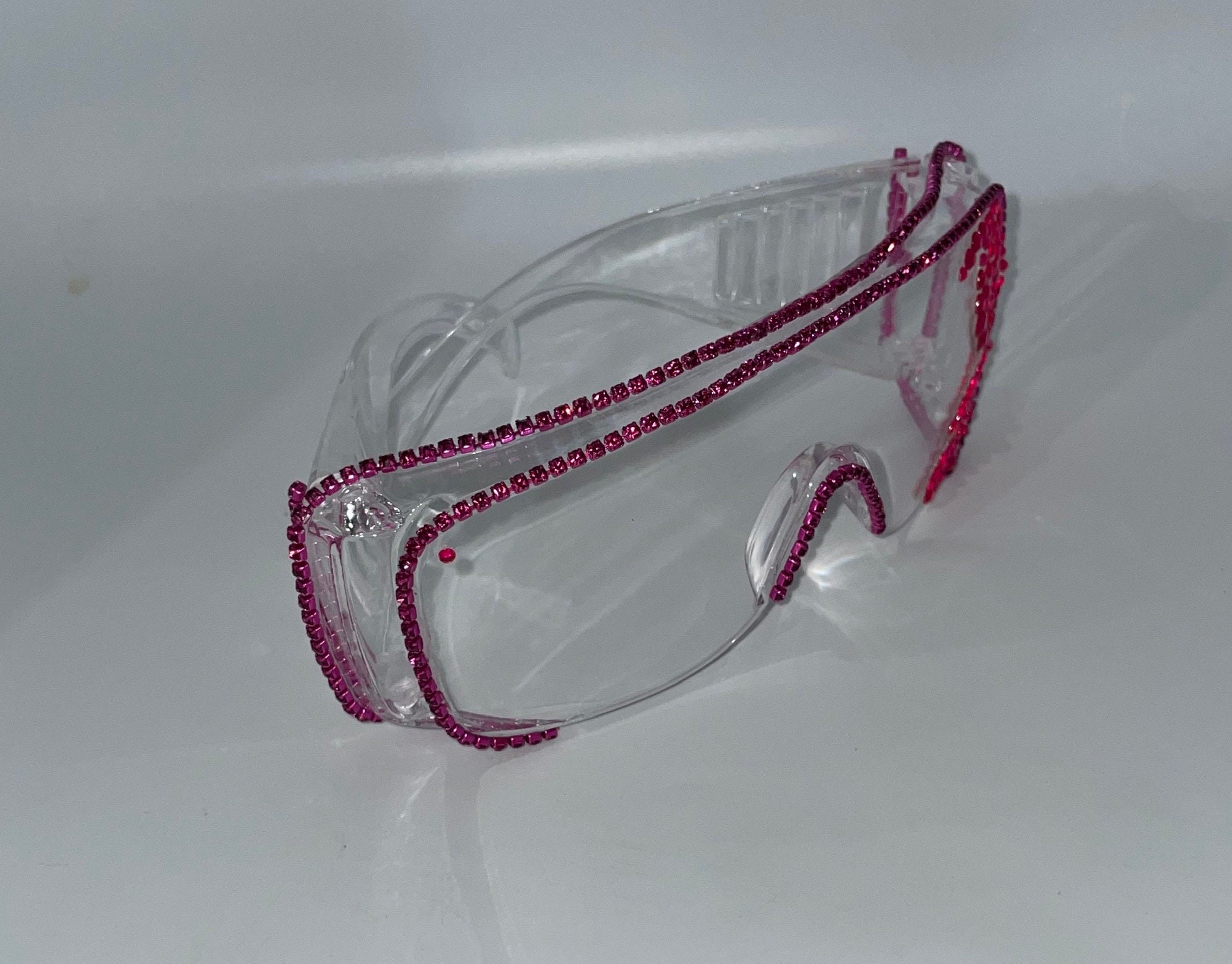 Eye Googles With Bling Hot Pink Rhinestones Safety Glasses - Etsy