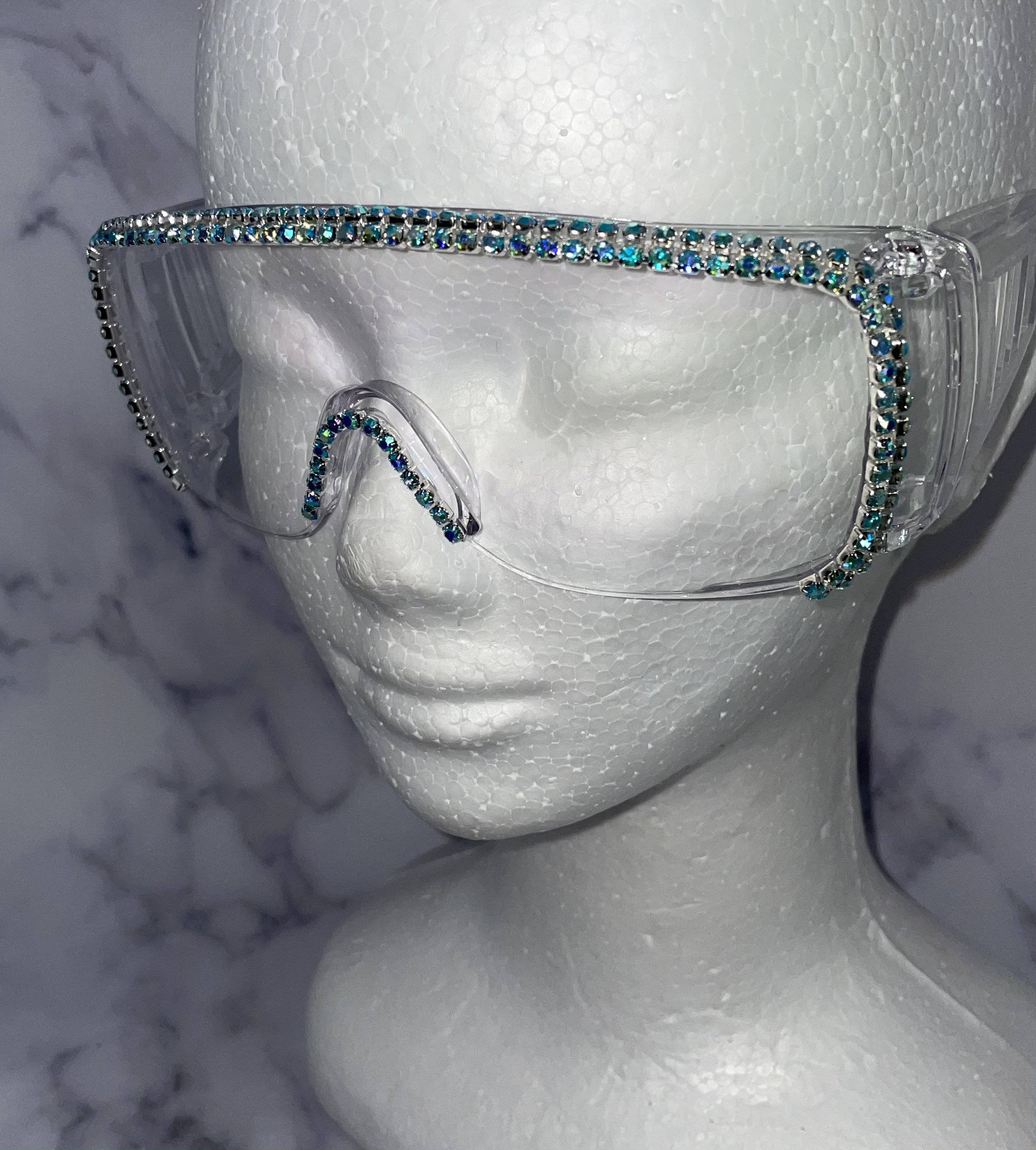 Pretty Blue Bling Eye Googles for Nurses Student Graduation - Etsy