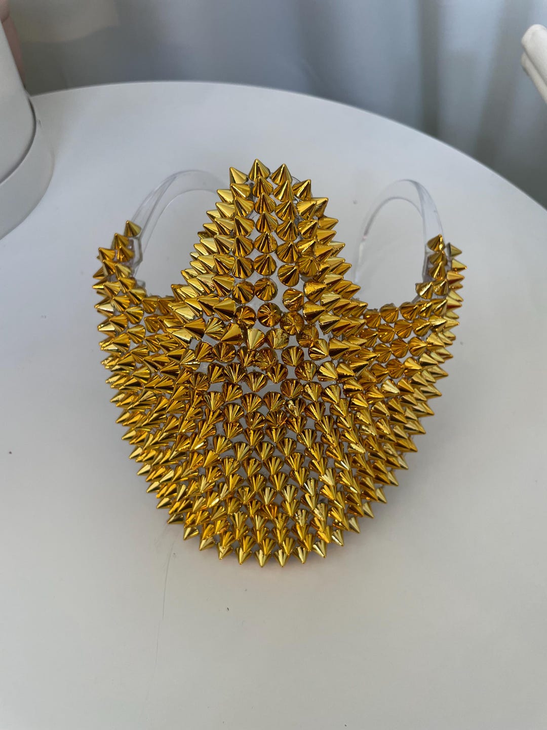 Gold Spike Face Mask | Cosplay | Halloween - Etsy