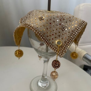 Glass Cover | Gold Sparkly Design | Straw Hole for Easy Sipping | Anti ...