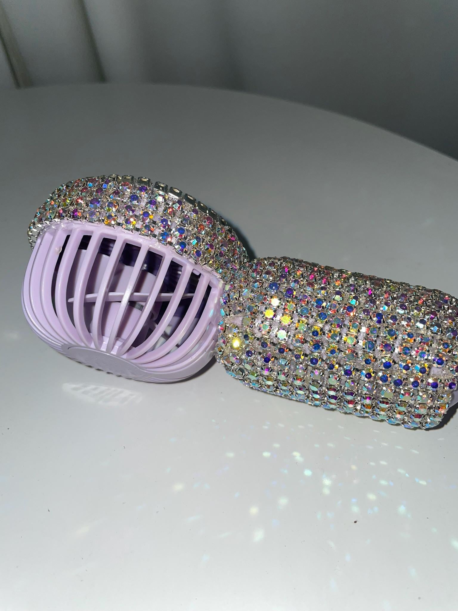 Rhinestone Bling Fan | Purple Bedazzled Mini Handheld Fan: USB ...