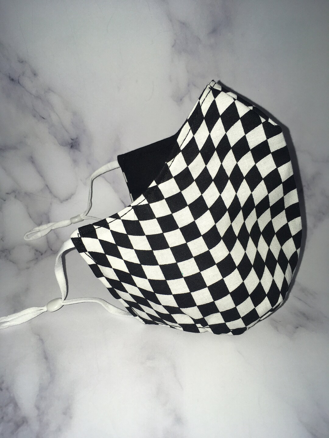 Black and White Checkered Designed Face Mask | Race Car Theme Parties ...