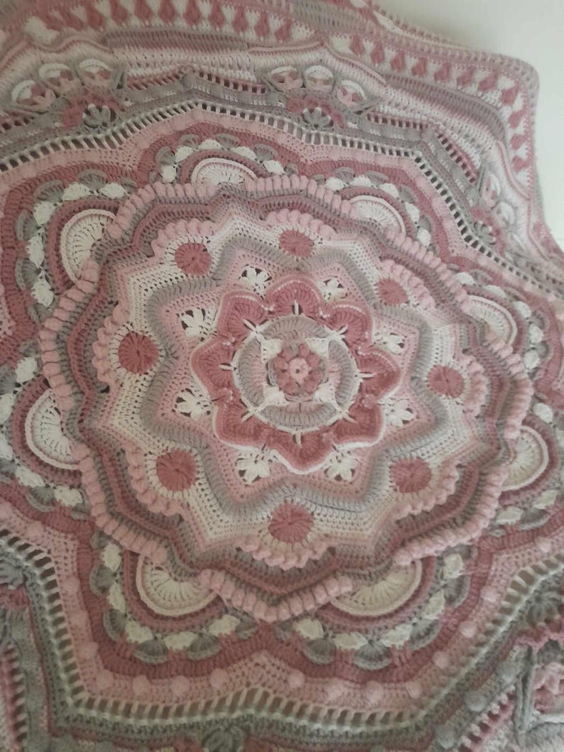 Crochet Boho Mandala Throw Weighted Blanket - Etsy