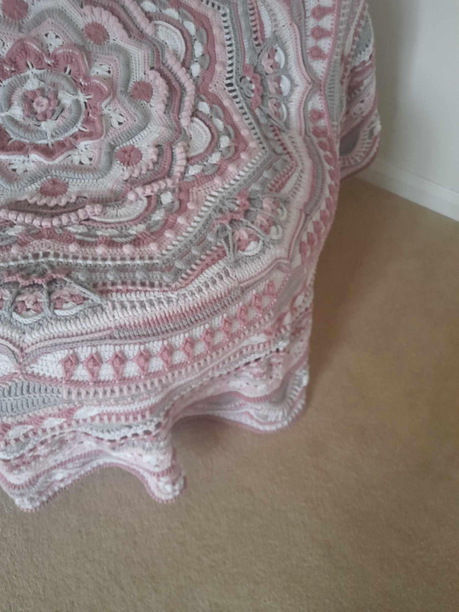 Crochet Boho Mandala Throw Weighted Blanket - Etsy