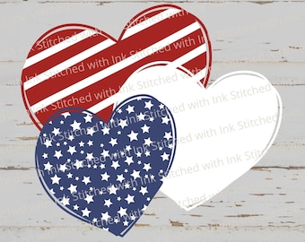 Red White Blue Heart - Etsy