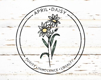 April Birth Flower: Daisy SVG - Etsy