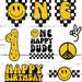 One Happy Dude, Smiley Face Svg, Happy Face Svg, One Year Old Svg ...