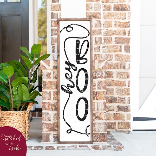 Hey Boo Vertical Porch Sign - Etsy