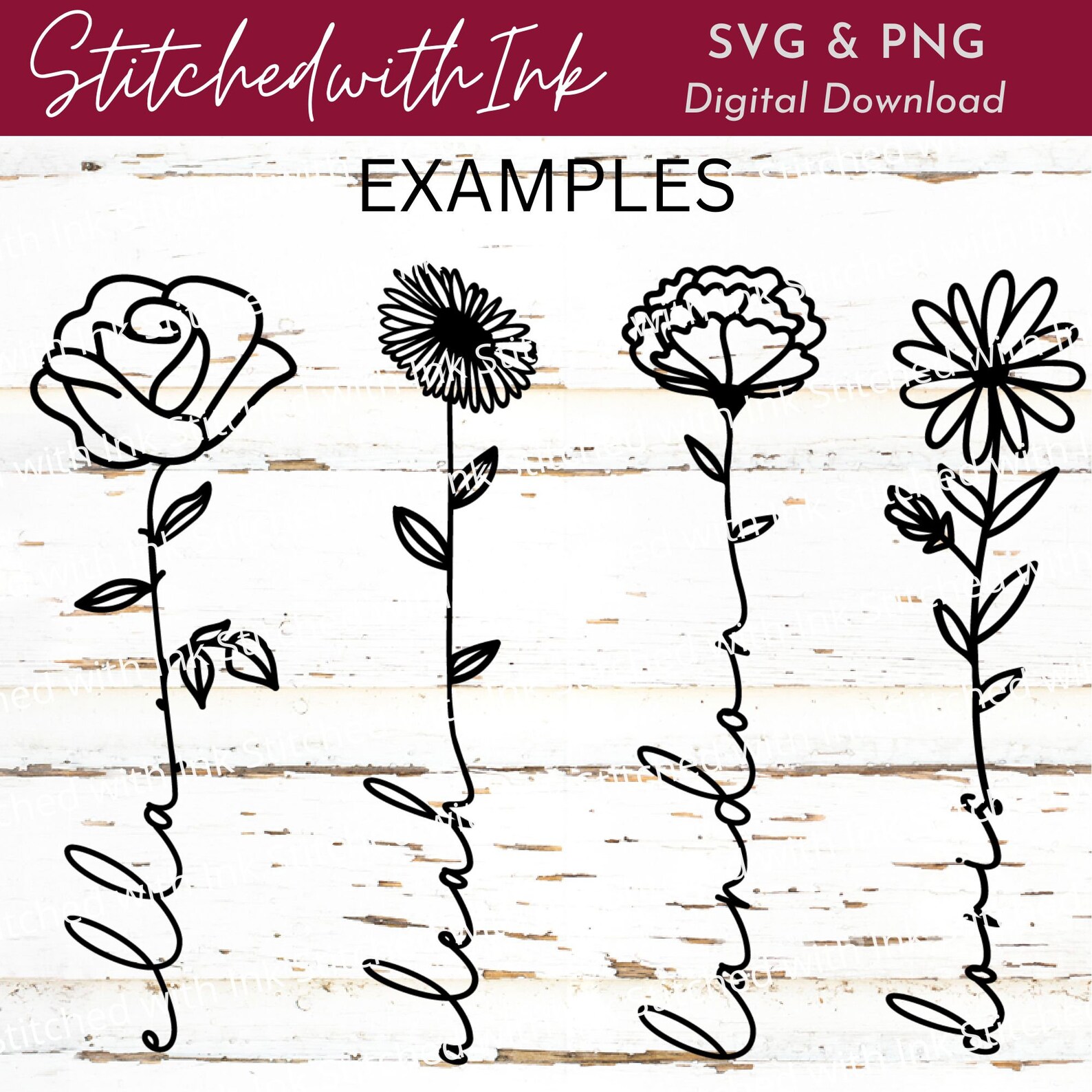 Birth Month Flower SVG Flower Stem Svg Birth Flower Svg - Etsy Australia