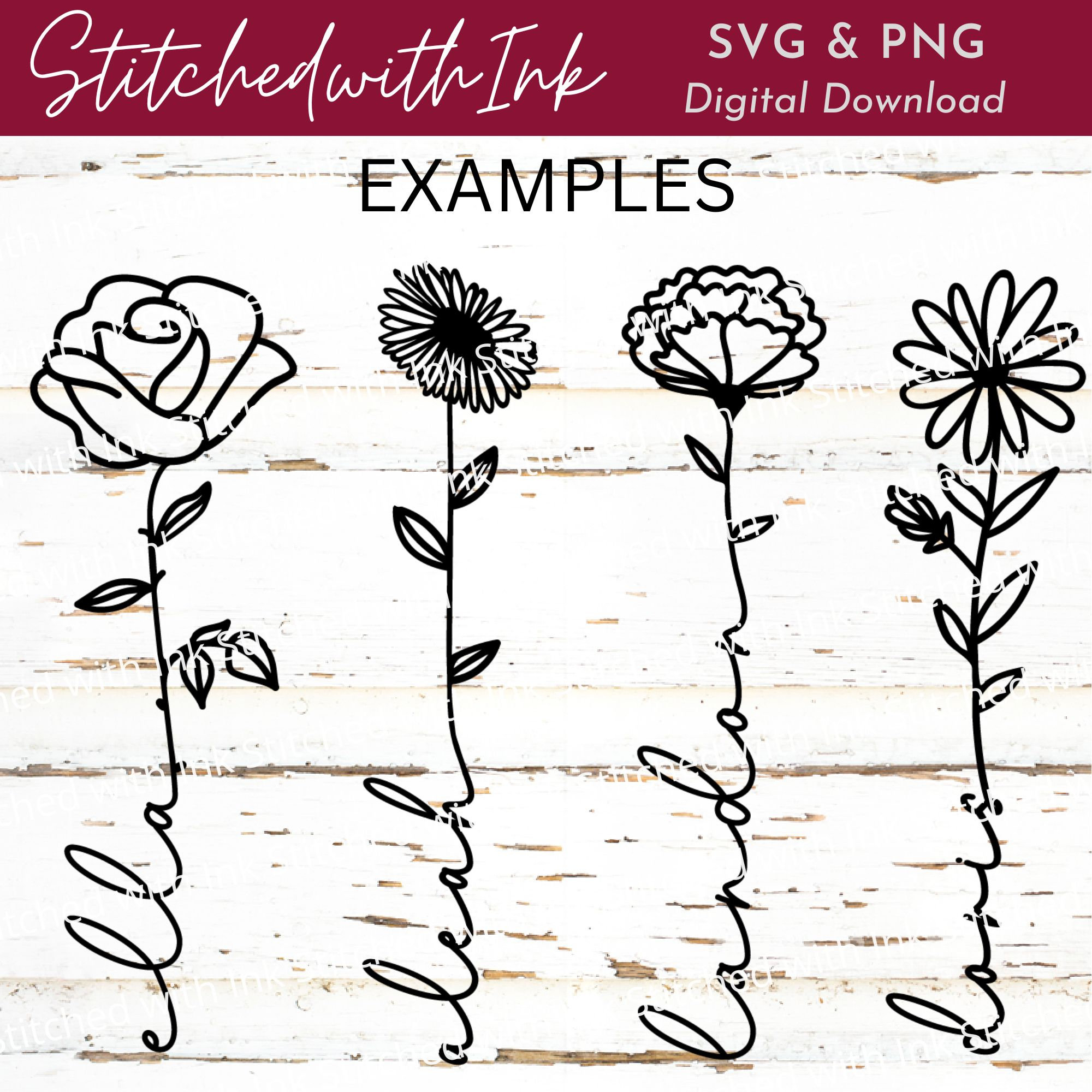 Birth Month Flower SVG Flower Stem Svg Birth Flower Svg - Etsy Australia