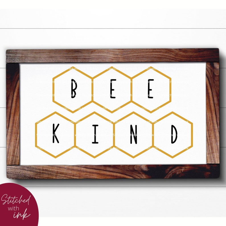 Bee Kind SVG Honeycomb Svg Kindness Svg Bee Kind PNG Bee - Etsy