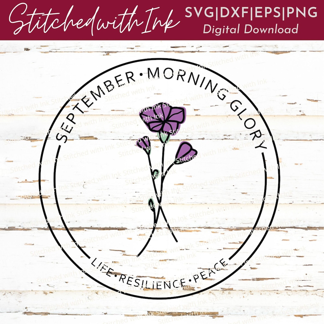 Morning Glory SVG, Aster SVG, September Birth Month Flower, September ...