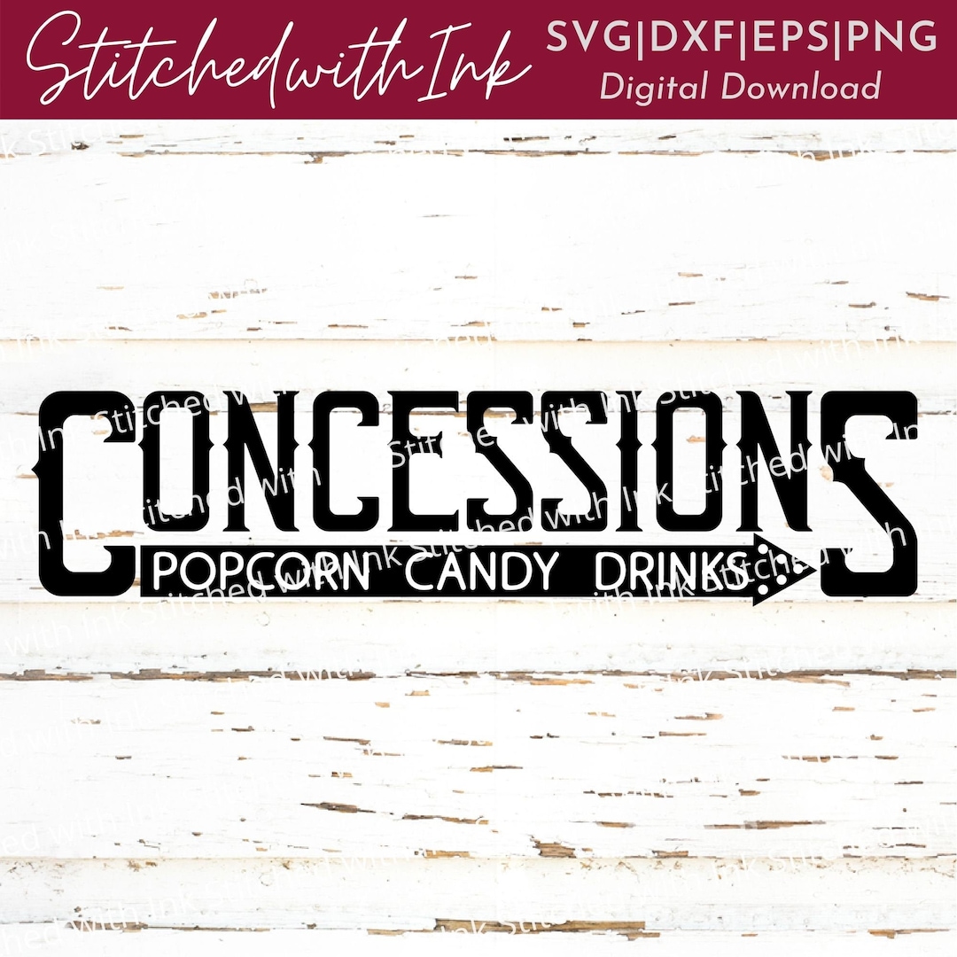 Concession Stand Svg, Movie Night Svg, Concessions Svg, Popcorn Svg ...