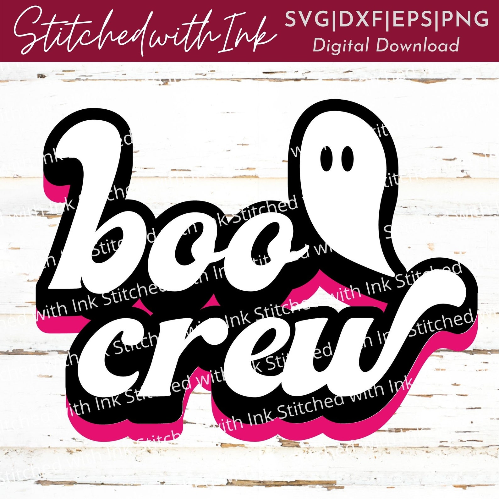 Boo Crew SVG the Boo Crew Halloween Svg Ghost Svg Boo | Etsy