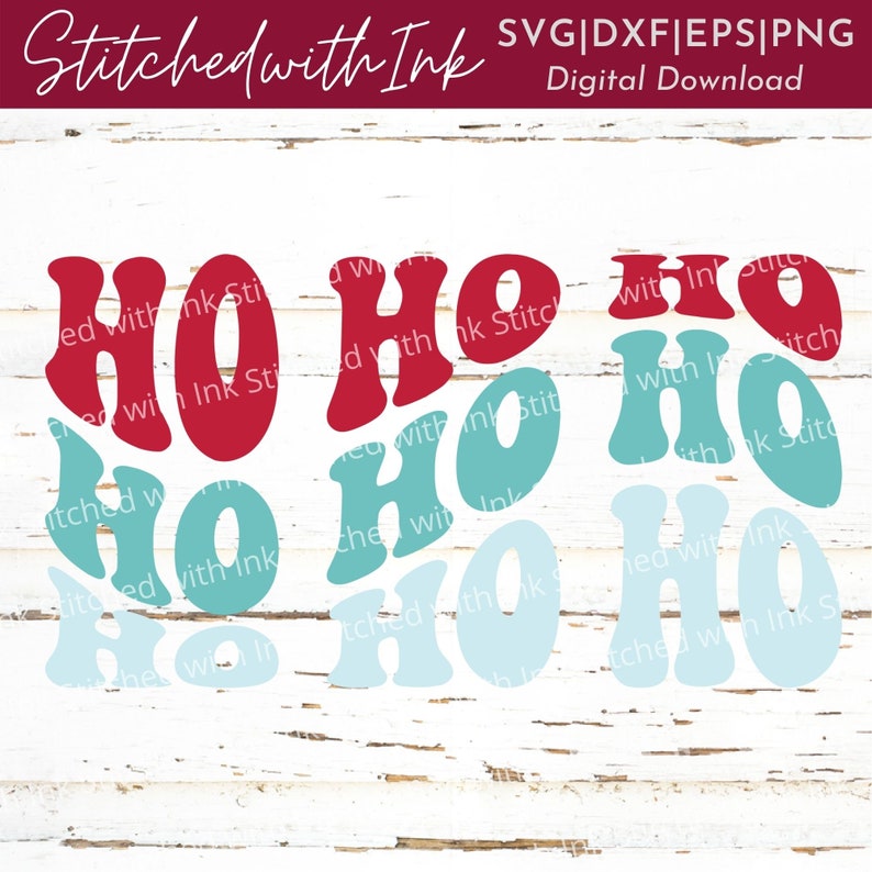 Ho Ho Ho SVG, Ho Ho Ho PNG, Christmas SVG, Retro Svg for Shirts ...