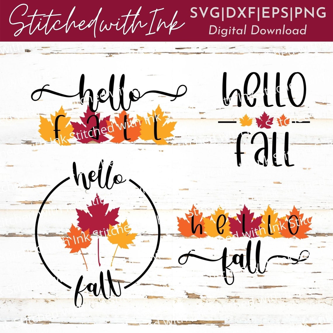 Hello Fall Svg Hello Fall Png Leaves Svg Fall Svg Fall Svg | Etsy