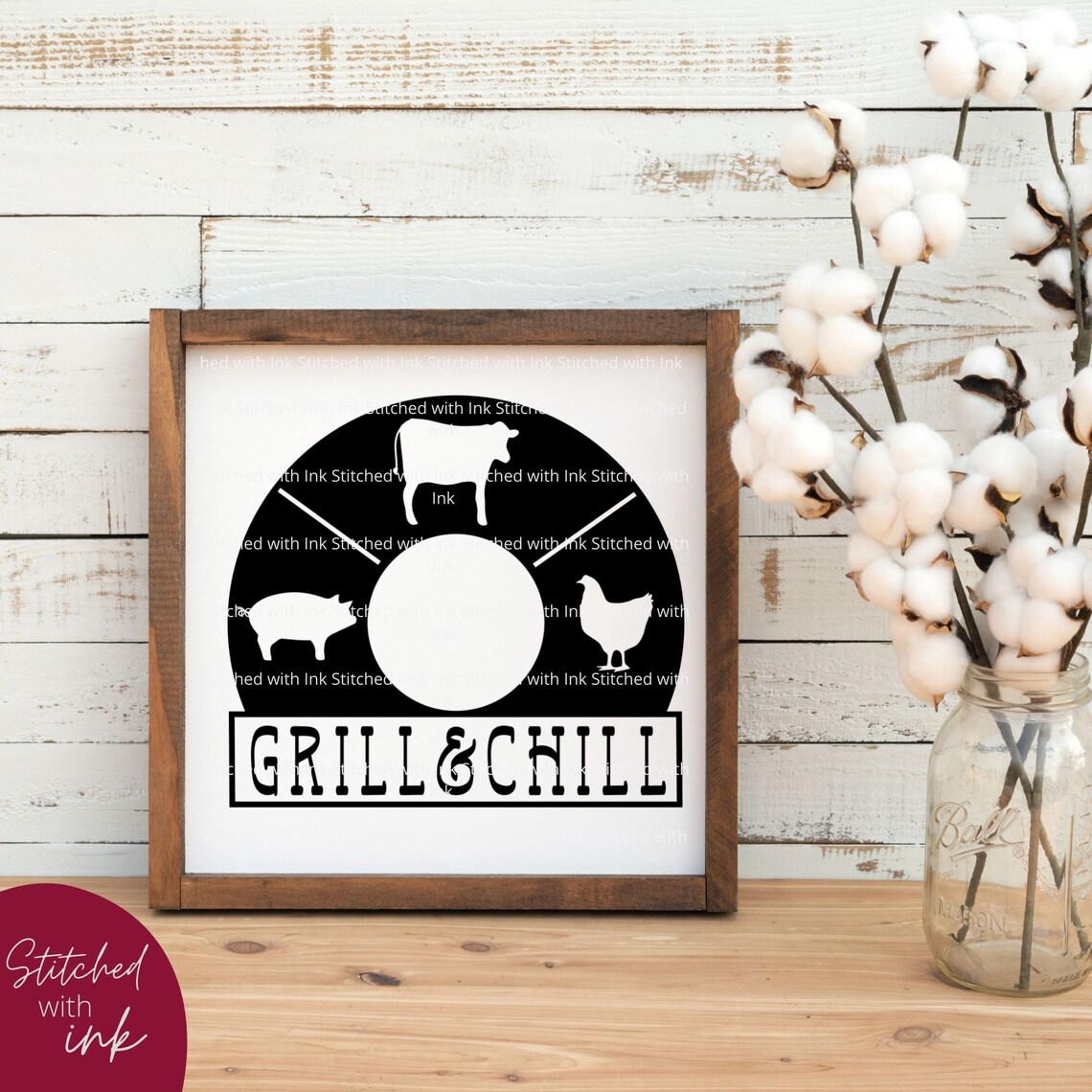 Grill Svg Grill and Chill Sign BBQ Svg Grilling Svg | Etsy