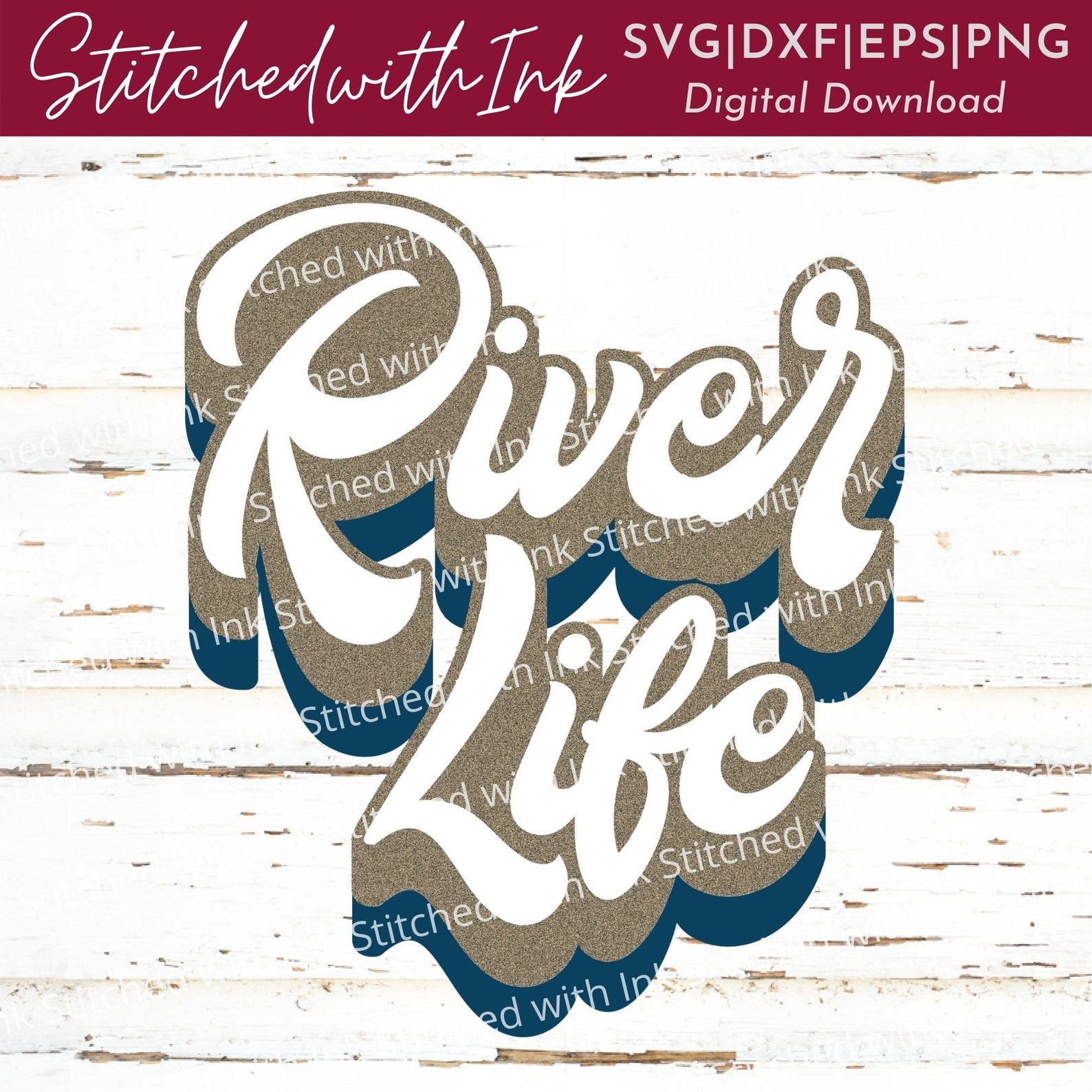 River Life Png, River Life Svg, River Svg, River Png, Retro Svg, Summer ...