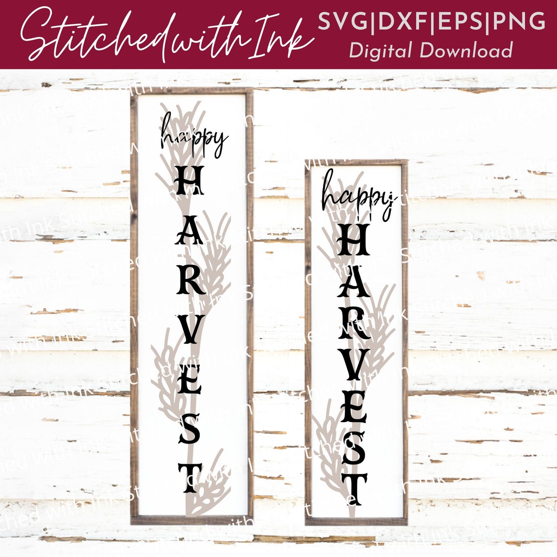 Harvest Svg, Fall Sign Svg, Wheat Svg, Vertical Welcome Svg, Vertical ...