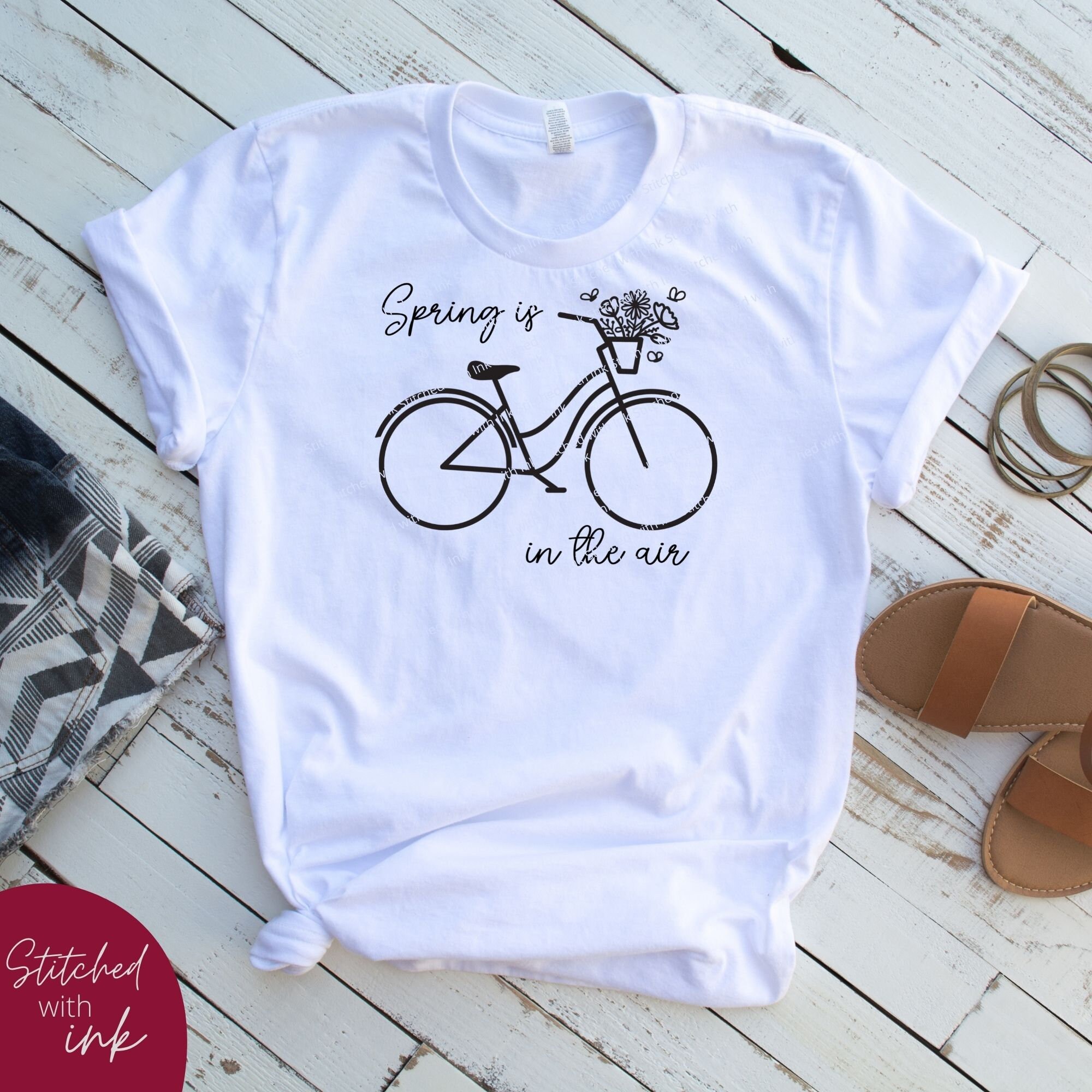 Spring Svg Spring is in the Air Svg Bicycle Svg Hello | Etsy