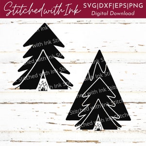 Tent Svg, Mountain Svg, Campfire Svg, Nature Svg, Pine Tree Svg ...