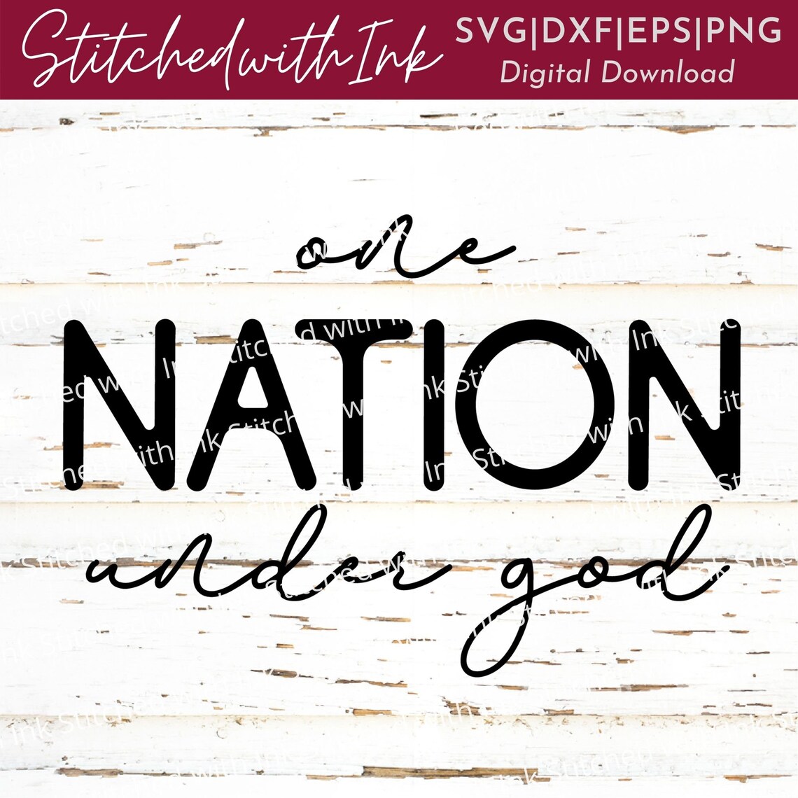 One Nation Under God Svg Patriotic Svg 4th of July Svg - Etsy