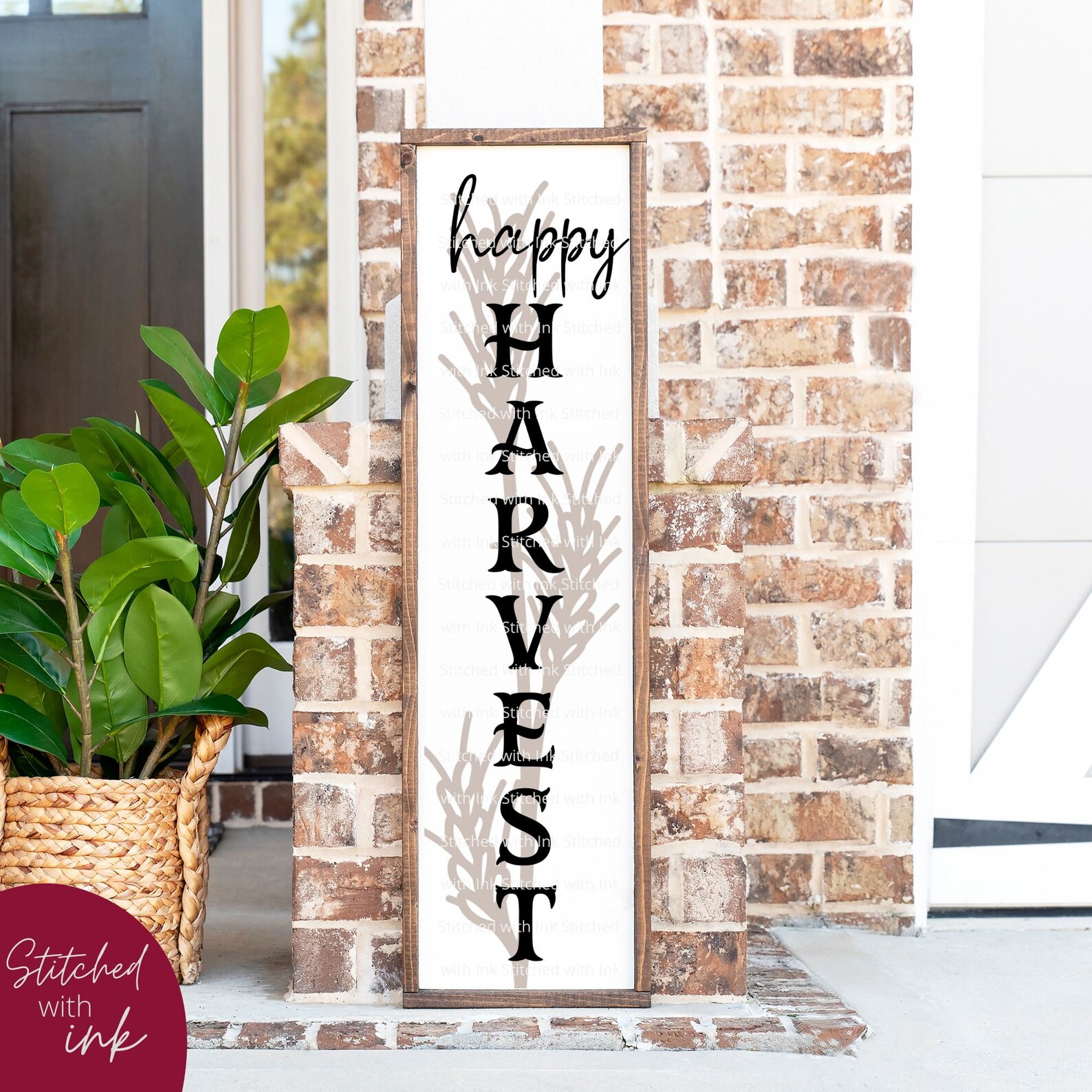 Harvest Svg, Fall Sign Svg, Wheat Svg, Vertical Welcome Svg, Vertical ...