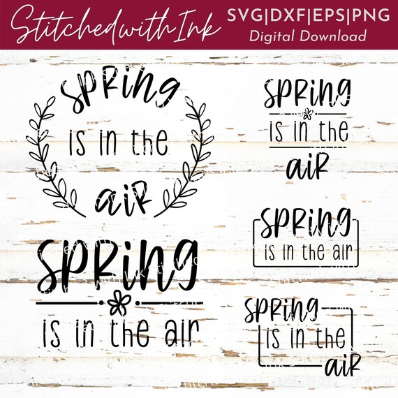 Spring Svg Spring is in the Air Svg Round Spring Svg Spring | Etsy