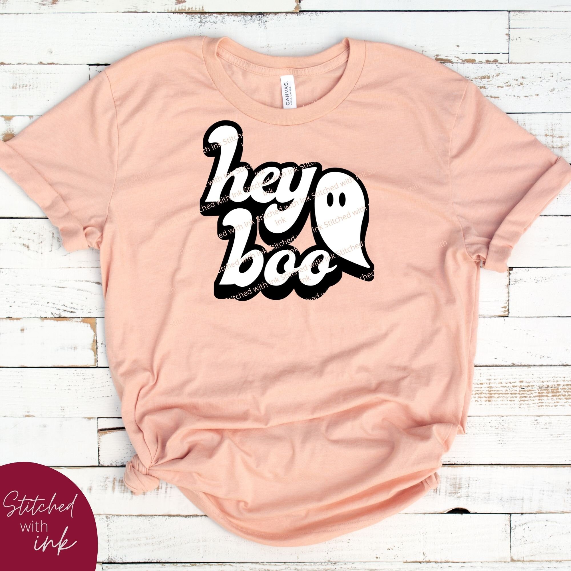 Hey boo SVG Ghost Svg Halloween Svg Retro Svg Halloween | Etsy