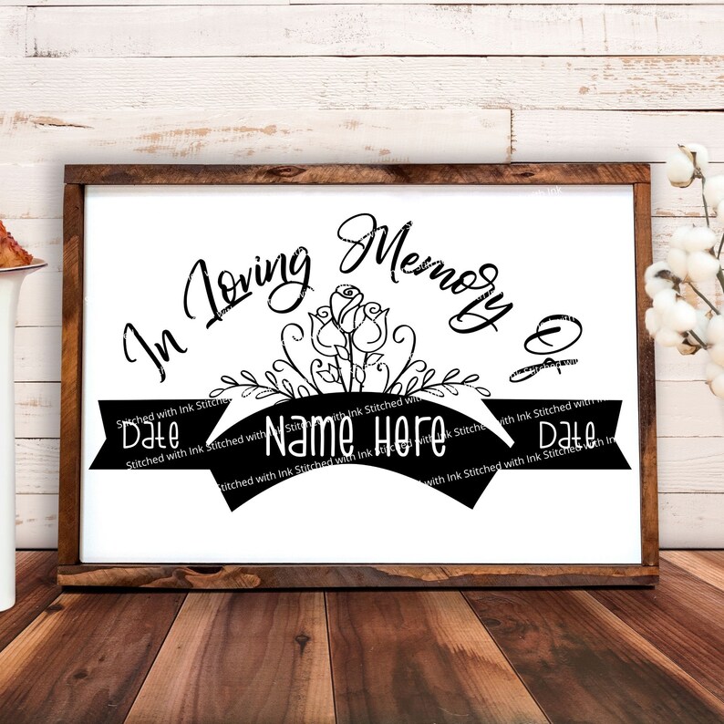 In Loving Memory SVG Memorial Svg Funeral Svg Rest in | Etsy