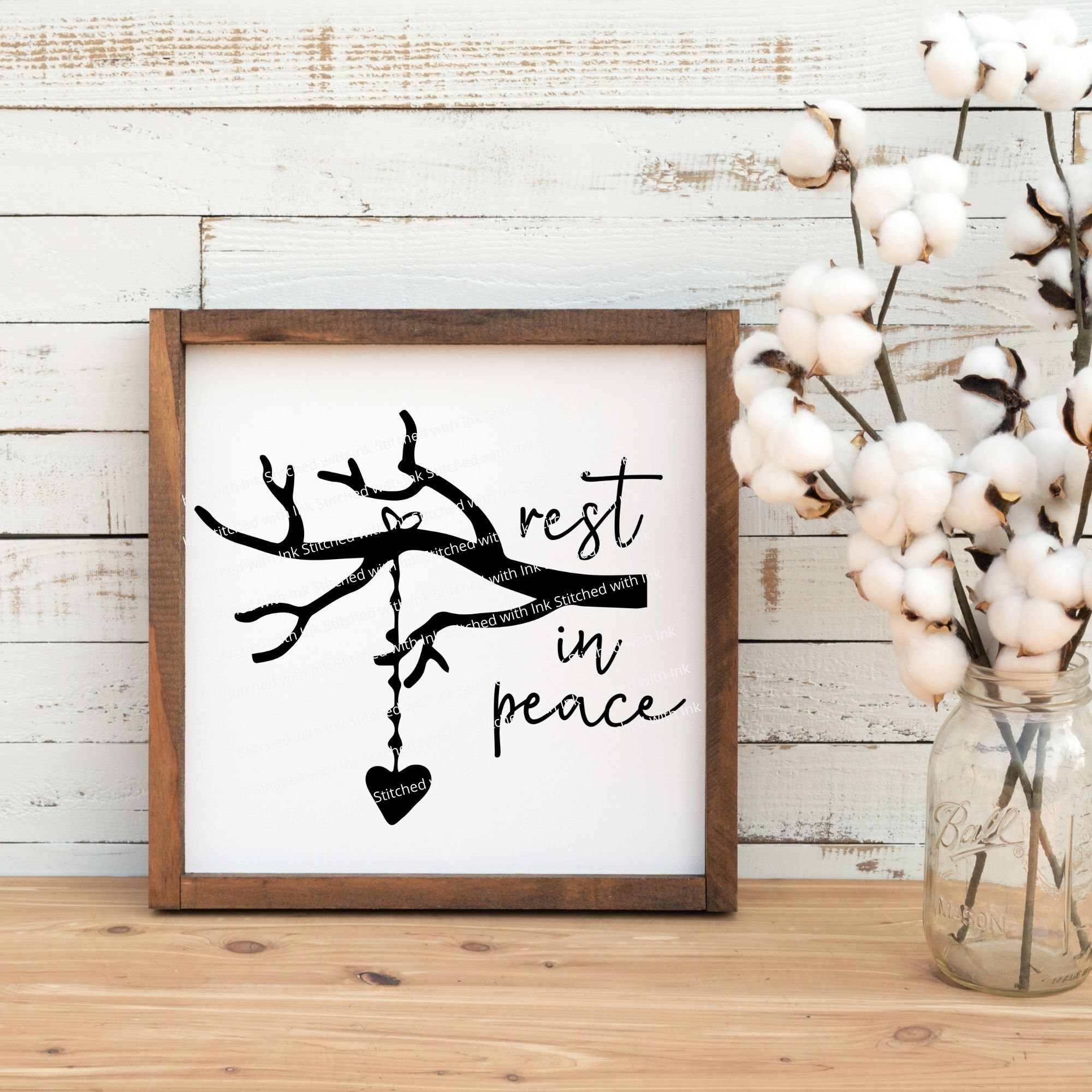 Rest in Peace SVG in Loving Memory SVG Memorial SVG | Etsy