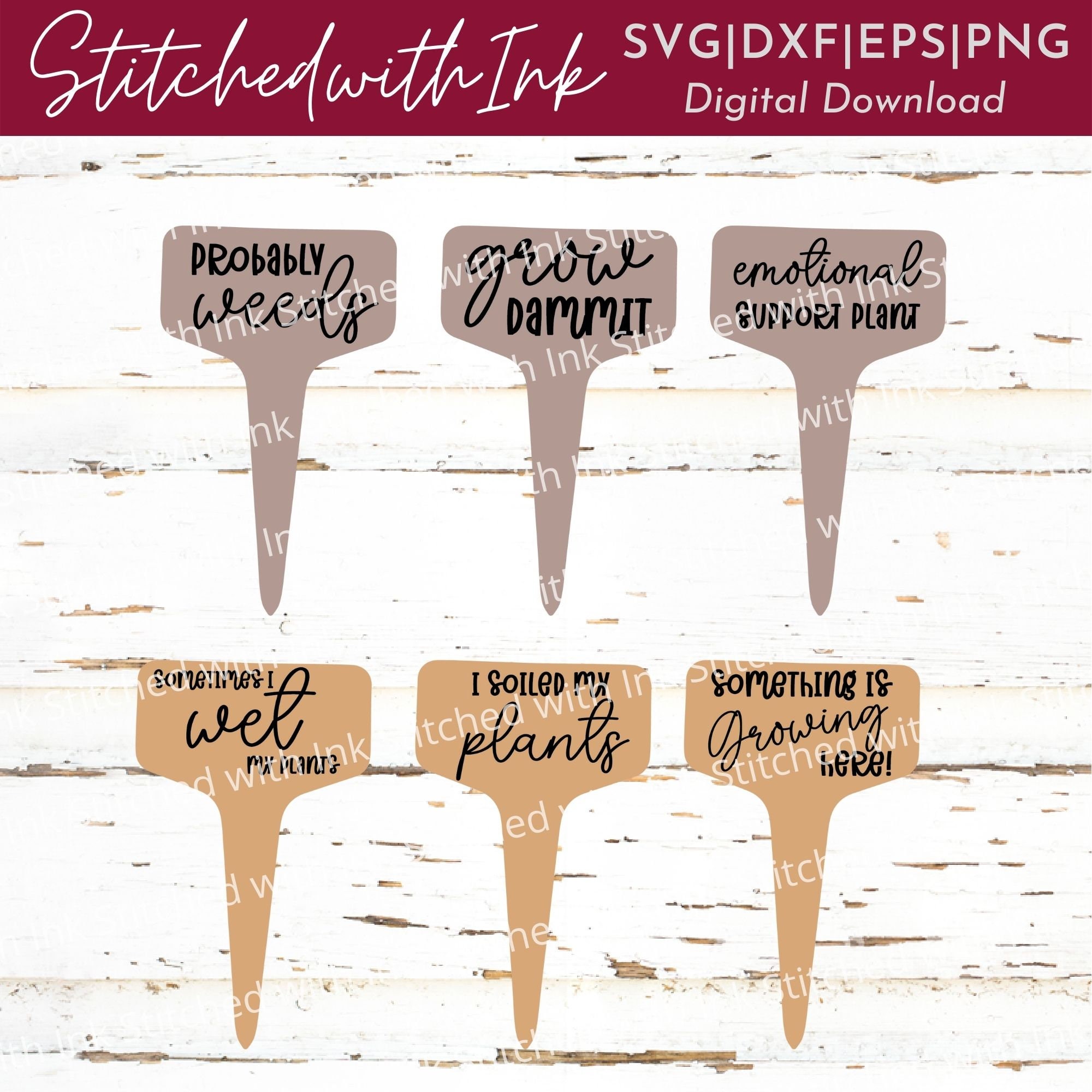 Garden Stakes SVG, Plant Stakes SVG, Funny Plant Svg, Plant Markers, I ...