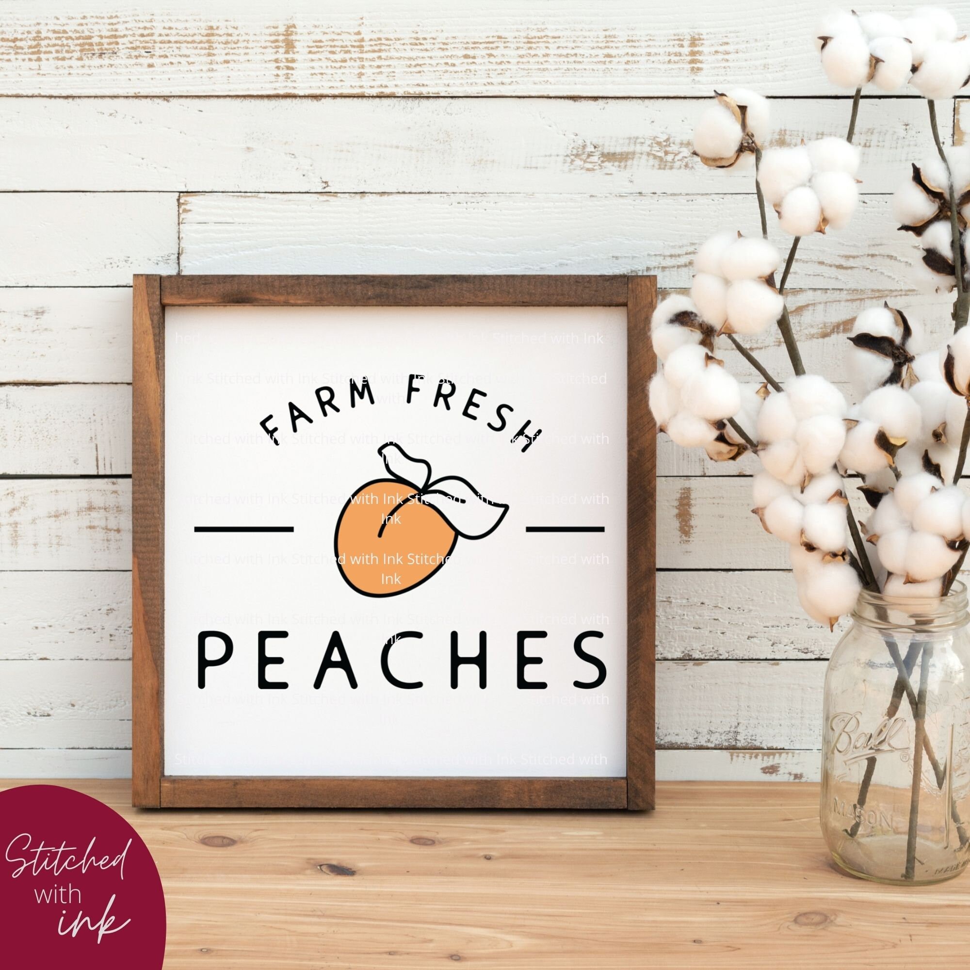 Farm Fresh Sign Svg Peach Svg Farm Fresh SVG Farmers Market - Etsy