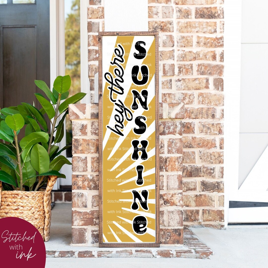 Sunshine Porch Sign Svg, Summer Vertical Svg, Vertical Sign Svg, Tall ...