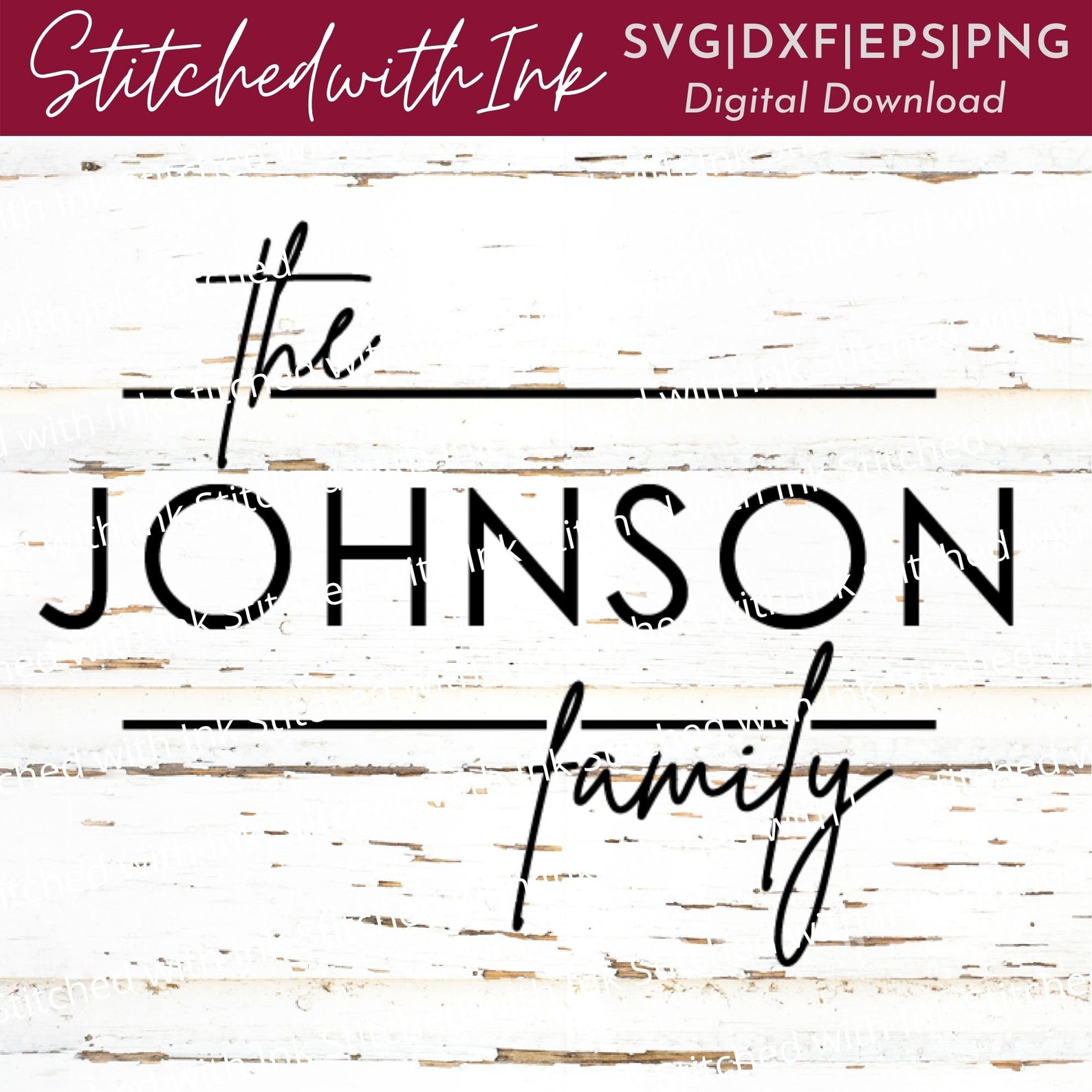 Name Monogram Svg Last Name SVG Family Monogram Svg Family - Etsy