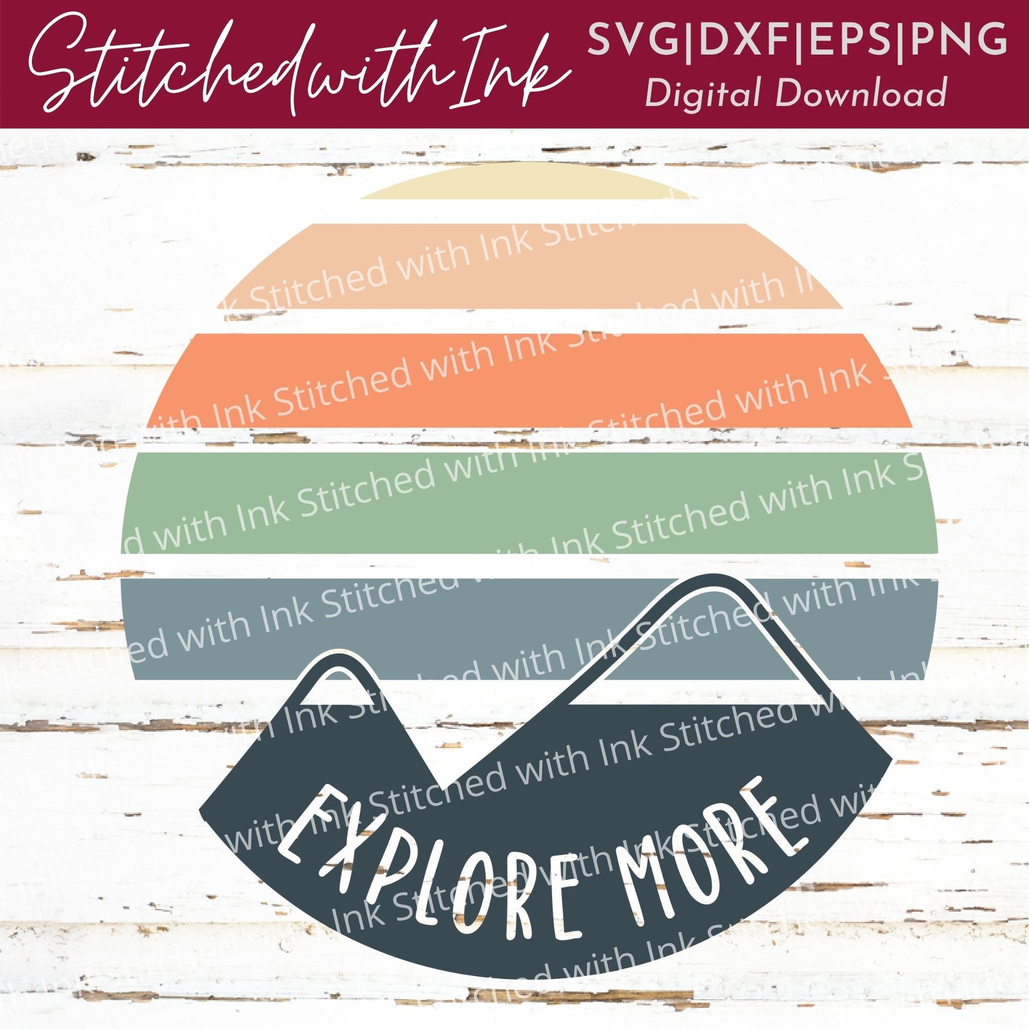 Explore More Svg, Sunset Svg, Adventure Svg, Mountain Svg, Explore Svg ...