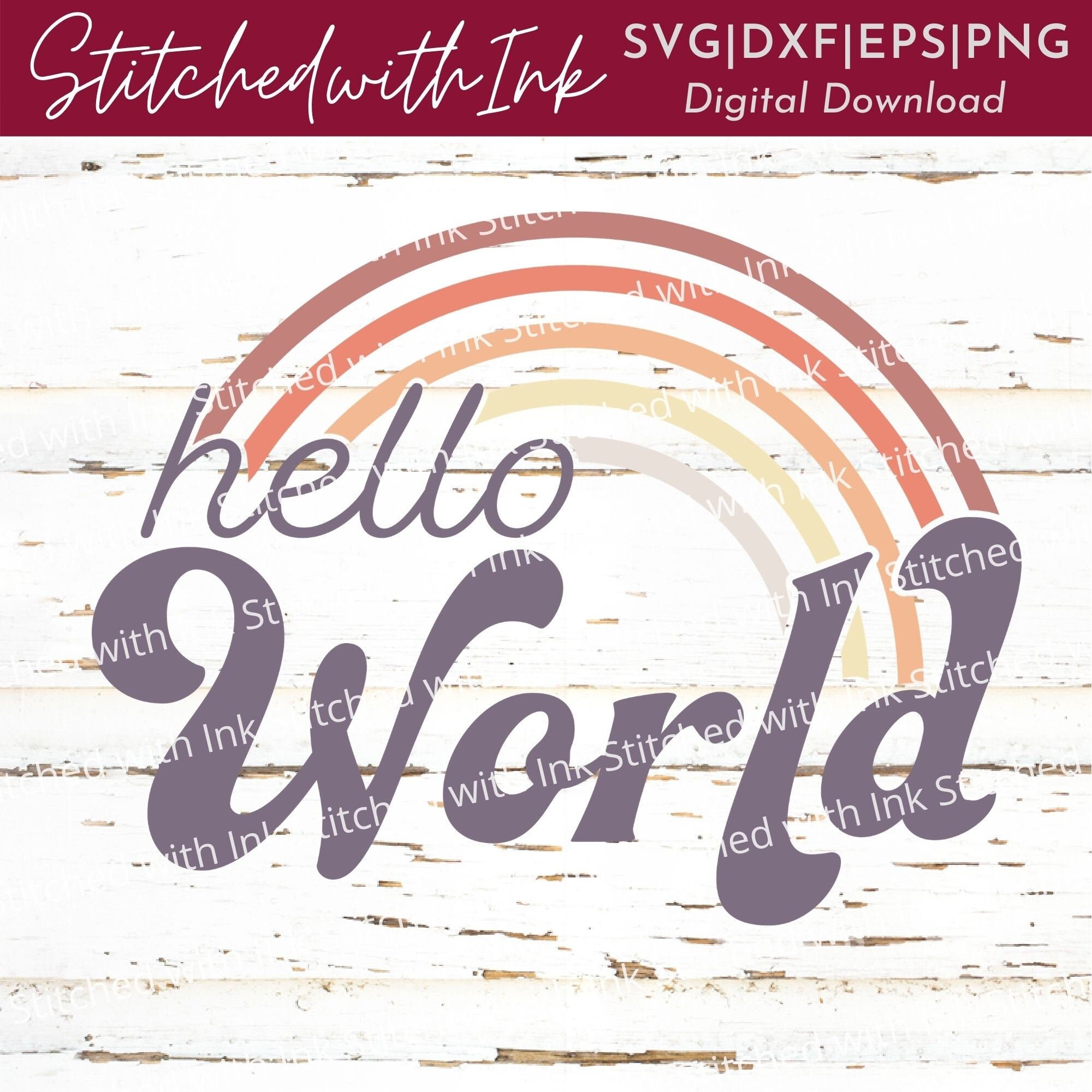 Hello World Svg New Baby Svg Baby Boy Svg Baby Girl Svg - Etsy
