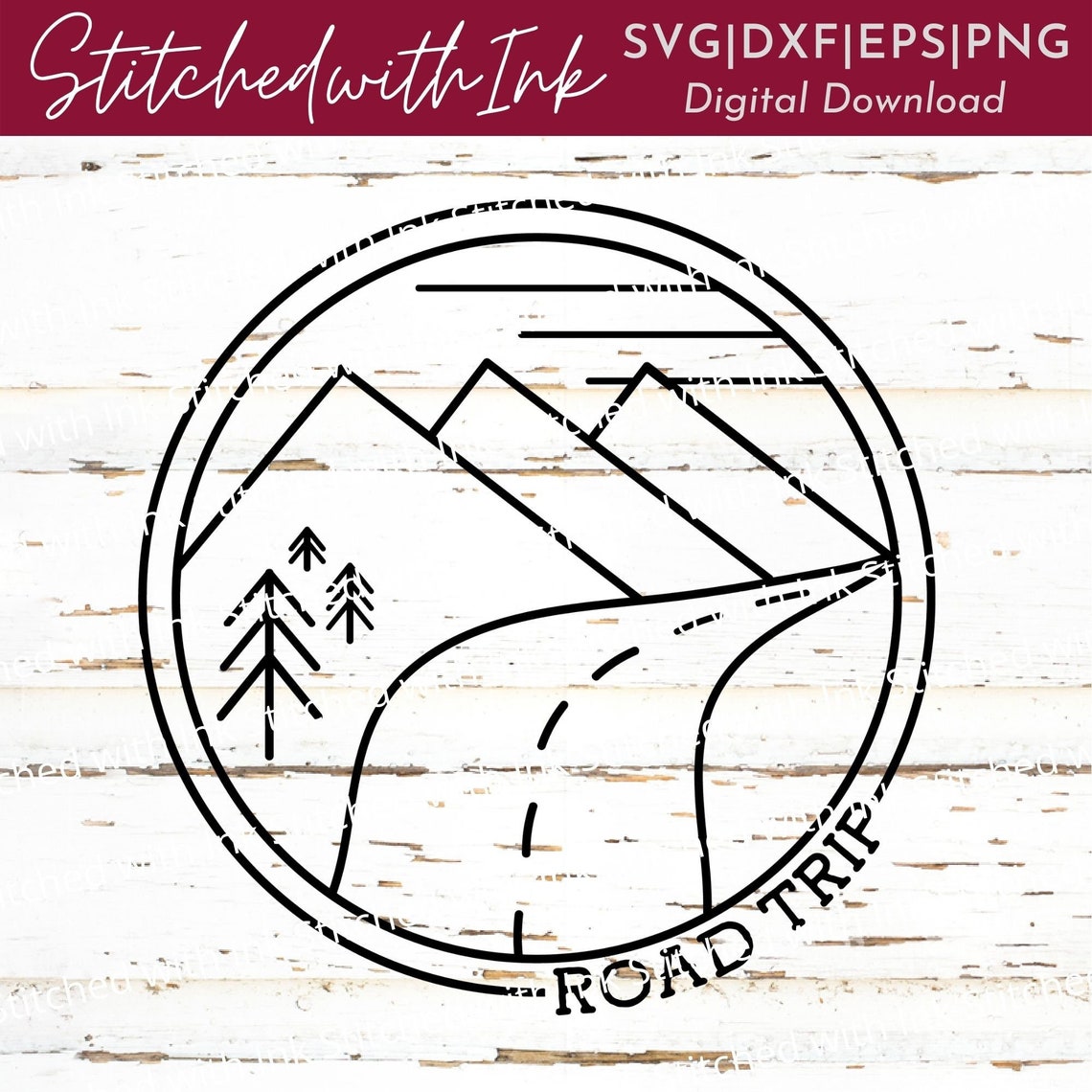 Road Trip Svg Road Trip Png Mountain Scene Svg Adventure | Etsy
