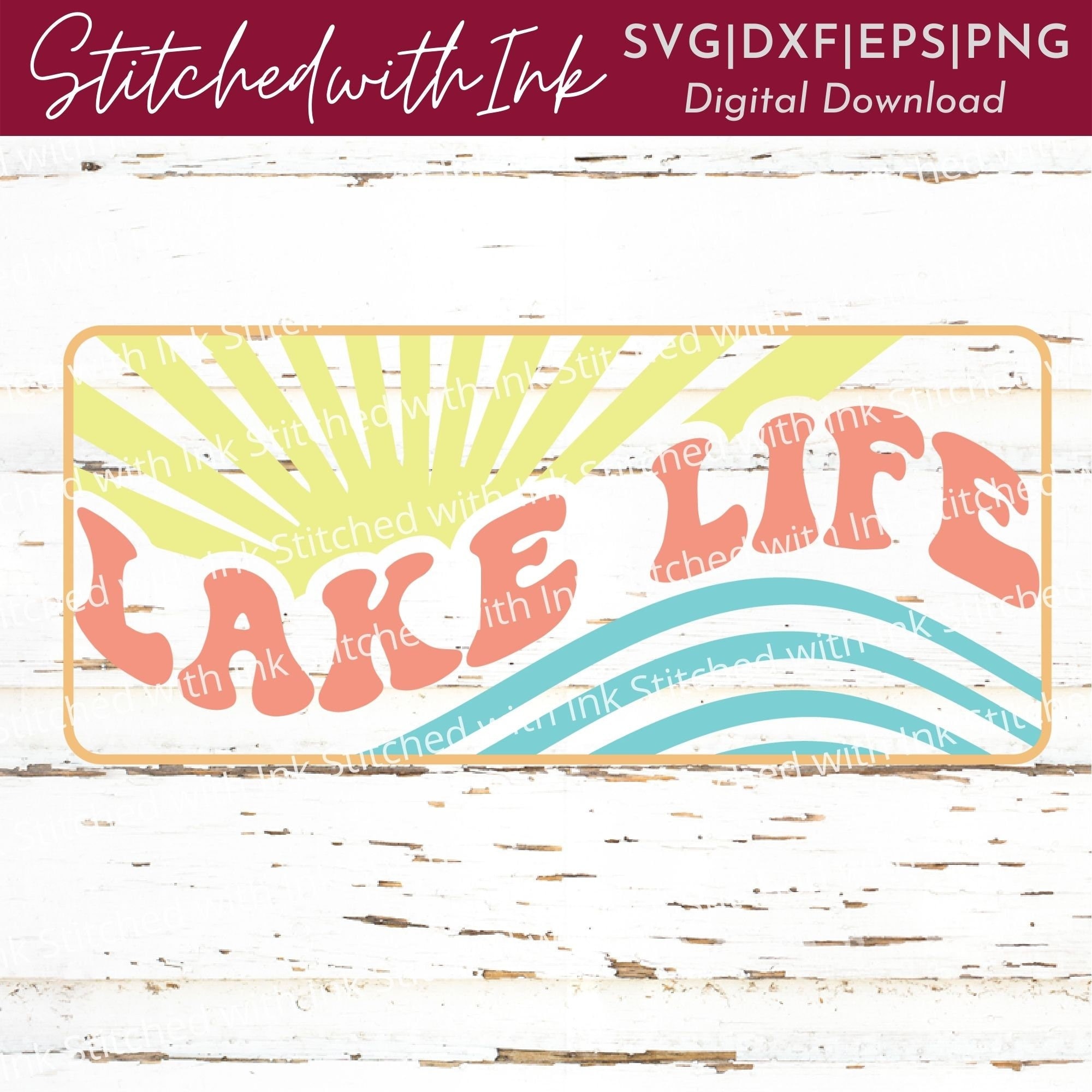 Lake Life SVG Lake Svg Sunset Svg Lake Life PNG Retro Svg - Etsy